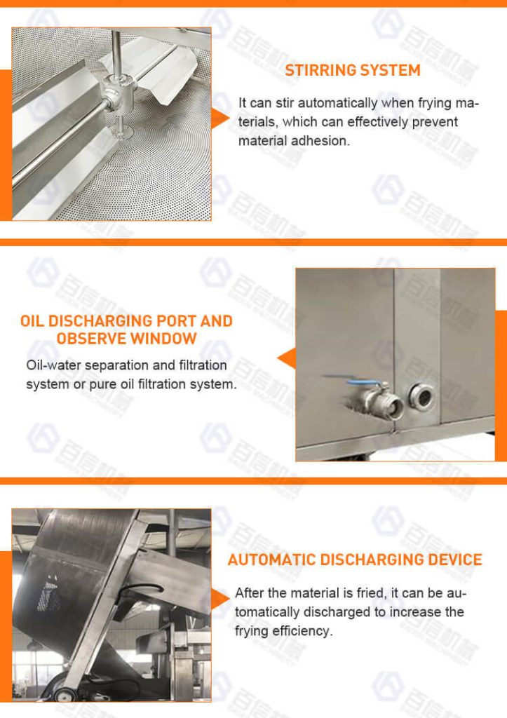 Automatic Stirring Batch Fryer Machine - Baixin